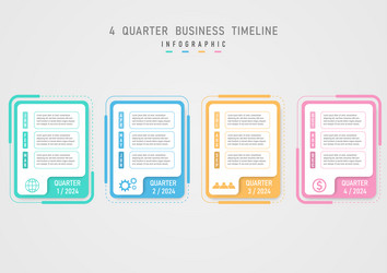 4 quarter business timeline 007 Royalty Free Vector Image