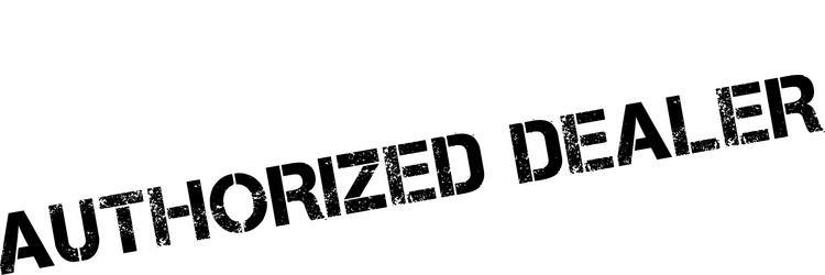 Authorized dealer rubber stamp Royalty Free Vector Image