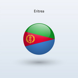 Eritrea round circle flag Royalty Free Vector Image
