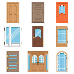 Colorful doors collection Royalty Free Vector Image