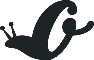 Letter s snail logo design Royalty Free Vector Image