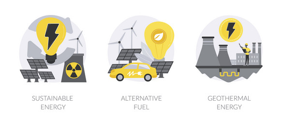 Clean energy abstract concept Royalty Free Vector Image