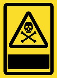 Danger sign yellow and black Royalty Free Vector Image