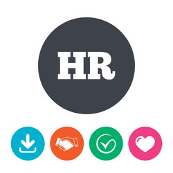 Human resources sign icon hr symbol Royalty Free Vector