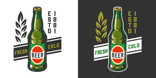 Vintage monochrome lager beer label Royalty Free Vector