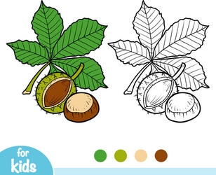 Coloring book horse chestnut Royalty Free Vector Image