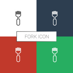 Fork icon white background Royalty Free Vector Image