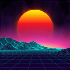 Retro background with laser grid abstract Vector Image