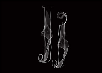 Smoke font letter l Royalty Free Vector Image - VectorStock