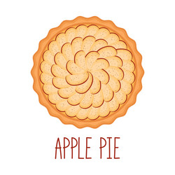 Pies top view baking food delicious apple Vector Image