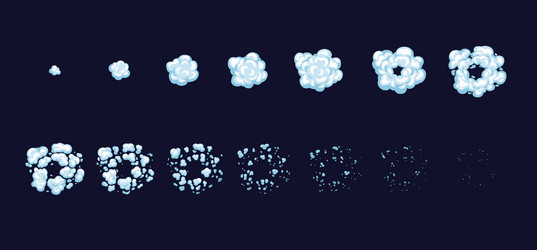 Sprite sheet cracker explosion effect Royalty Free Vector
