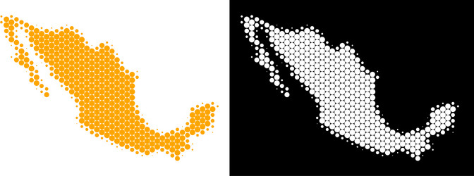 Red dot mexico map Royalty Free Vector Image - VectorStock