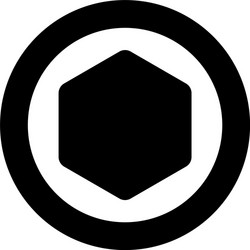 Hexagon with rounded corners icon black color Vector Image