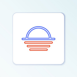 Red sun icon isolated on white background Vector Image