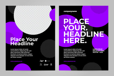 Red blue modern poster with 3d flow shape Vector Image