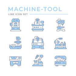 Cnc machine tool work color icon Royalty Free Vector Image