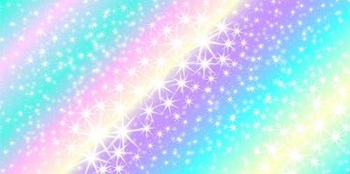 Rainbow unicorn background pastel glitter pink Vector Image