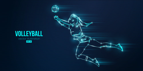 Abstract Volleyball Female Vector Images (over 360)