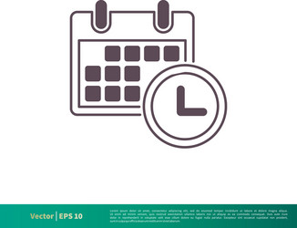 Calendar schedule icon logo template design eps 10
