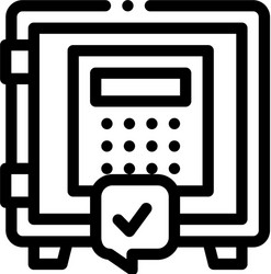 Safe code set icon outline Royalty Free Vector Image