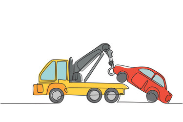 Roll back tow truck Royalty Free Vector Image - VectorStock