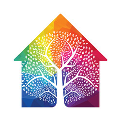 Heavy green tree template design Royalty Free Vector Image