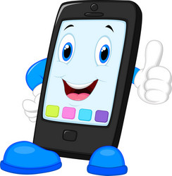 Smart phone cartoon Royalty Free Vector Image - VectorStock
