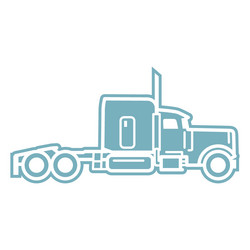 Side big truck cut out high quality Royalty Free Vector