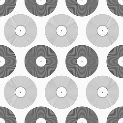 Vinyl records seamless pattern record Royalty Free Vector