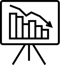 Dollar arrow decrease rate icon money Royalty Free Vector