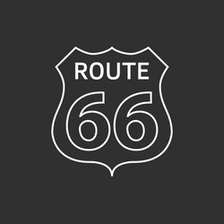 Route 66 sign Royalty Free Vector Image - VectorStock