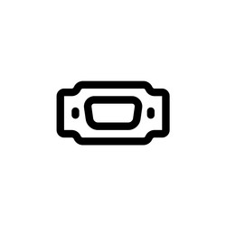 Input output port icon computer component icon Vector Image