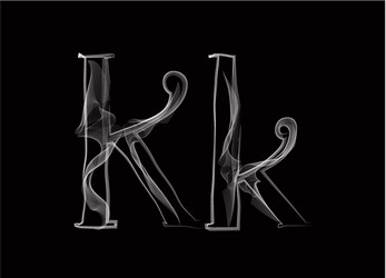 Smoke font letter w Royalty Free Vector Image - VectorStock