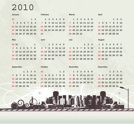 2010 Calendar Vector Images (over 100)