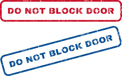 Do not block rubber stamp Royalty Free Vector Image