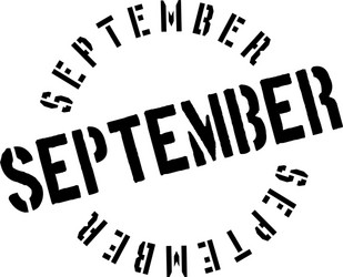 September rubber stamp Royalty Free Vector Image
