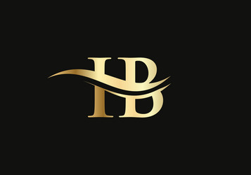 Creative ib letter with luxury concept modern Vector Image