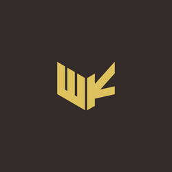 Wk logo monogram design template Royalty Free Vector Image
