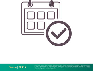 Calendar schedule icon logo template design eps 10