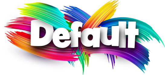 Default paper word sign with colorful spectrum Vector Image
