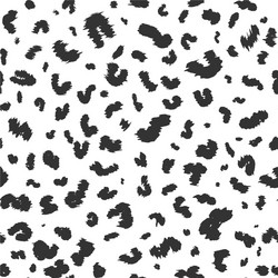 Seamless black and white leopard pattern Vector Image