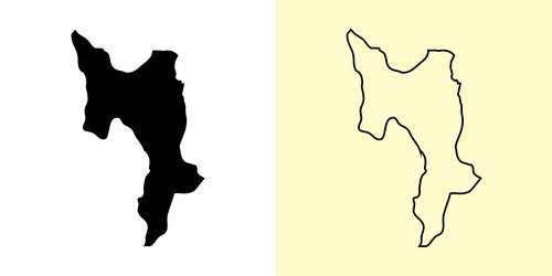 Aklan map philippines asia filled and outline map Vector Image