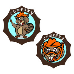 Angry beaver mascot head Royalty Free Vector Image