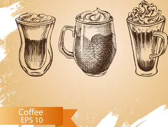 Sketch - coffee Royalty Free Vector Image - VectorStock
