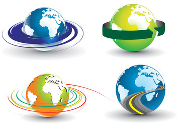 Swirl globe Royalty Free Vector Image - VectorStock