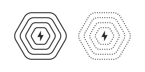 Wireless charger icons inductive charger phone Vector Image