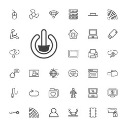 Computer hardware icons Royalty Free Vector Image