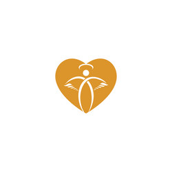 Abstract angel logo design Royalty Free Vector Image