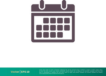 Calendar schedule icon logo template design eps 10