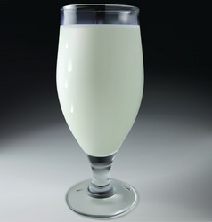 Dark girl drinking milk for health and taller Vector Image